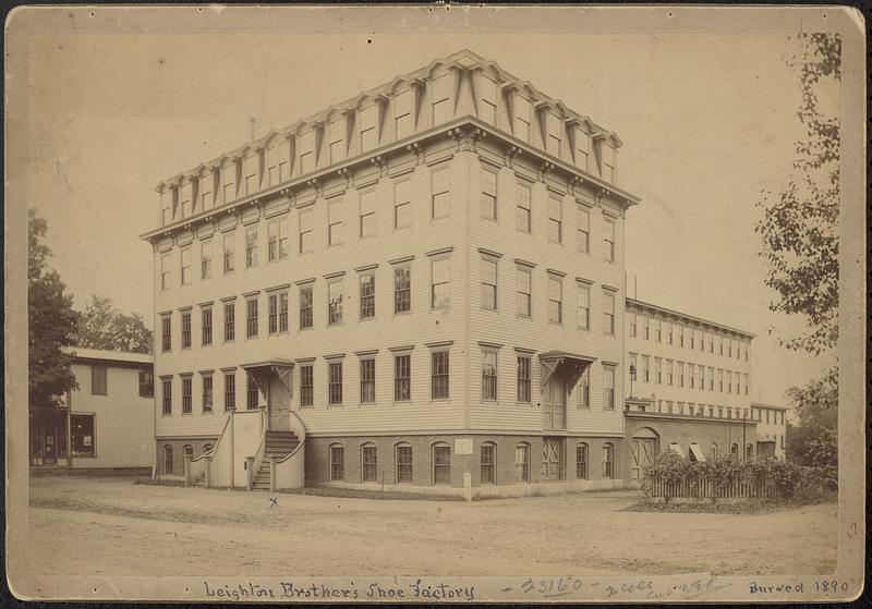 Leighton Brothers Shoe Factory (burned 1890) - Digital Commonwealth