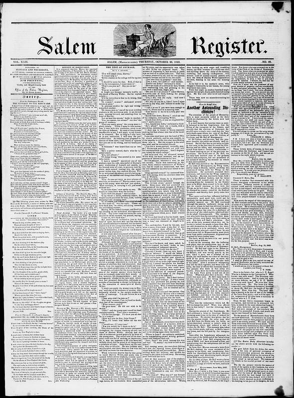 Salem Register. October 26, 1843 - Digital Commonwealth