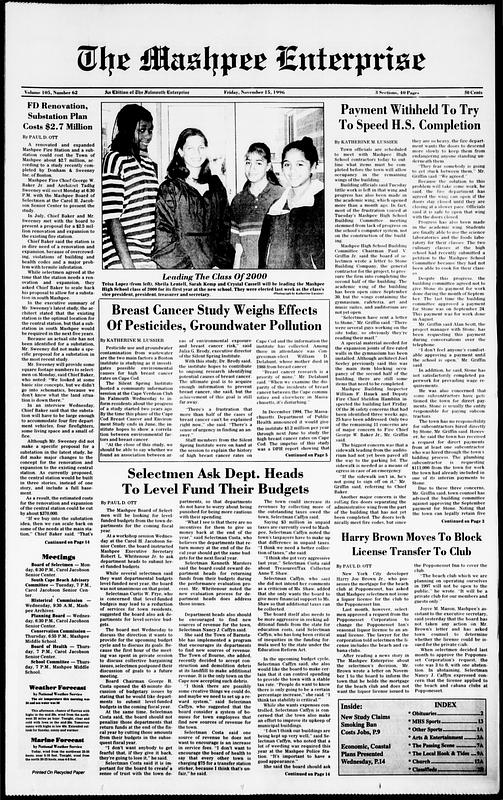 The Mashpee Enterprise. November 15, 1996 - Digital Commonwealth
