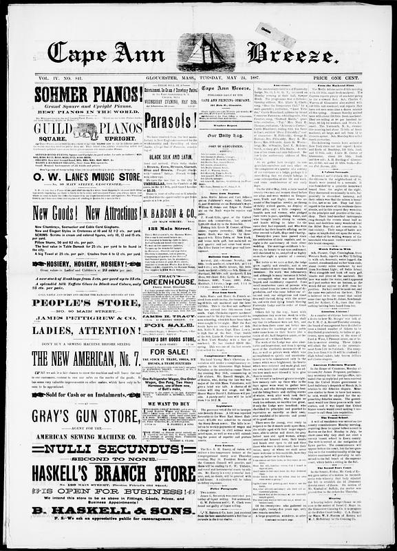 Cape Ann Breeze. May 24, 1887 - Digital Commonwealth