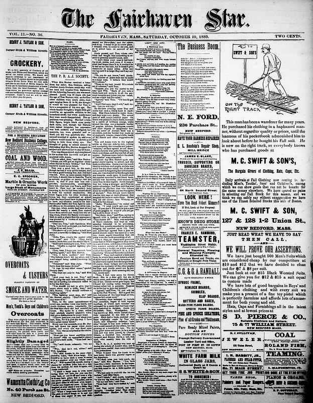 The Fairhaven Star. October 19, 1889 - Digital Commonwealth
