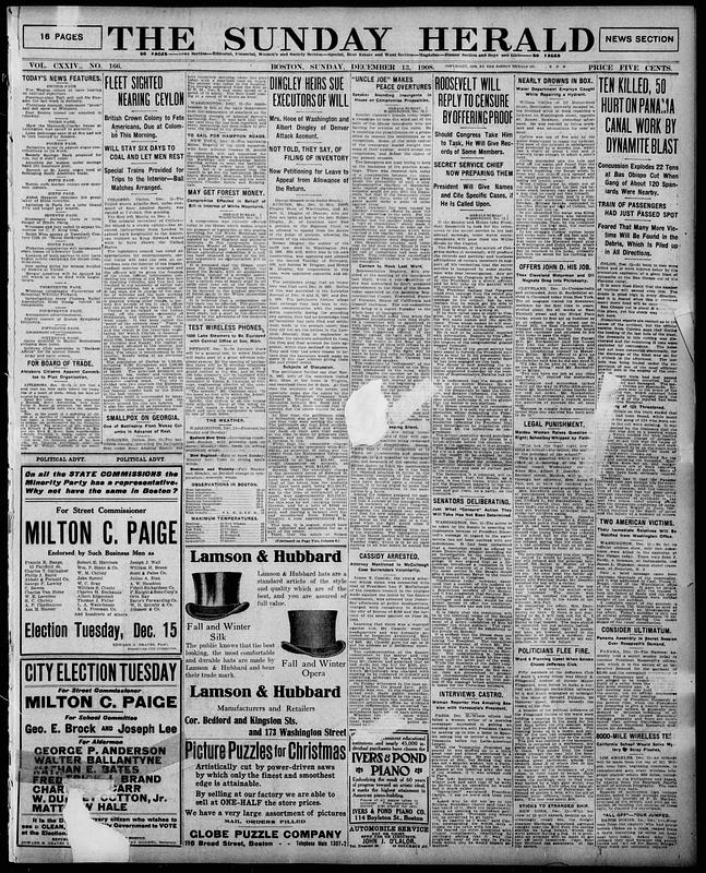 The Boston Herald. December 13, 1908 - Digital Commonwealth
