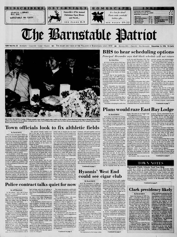 Barnstable Patriot. December 12, 1996 - Digital Commonwealth