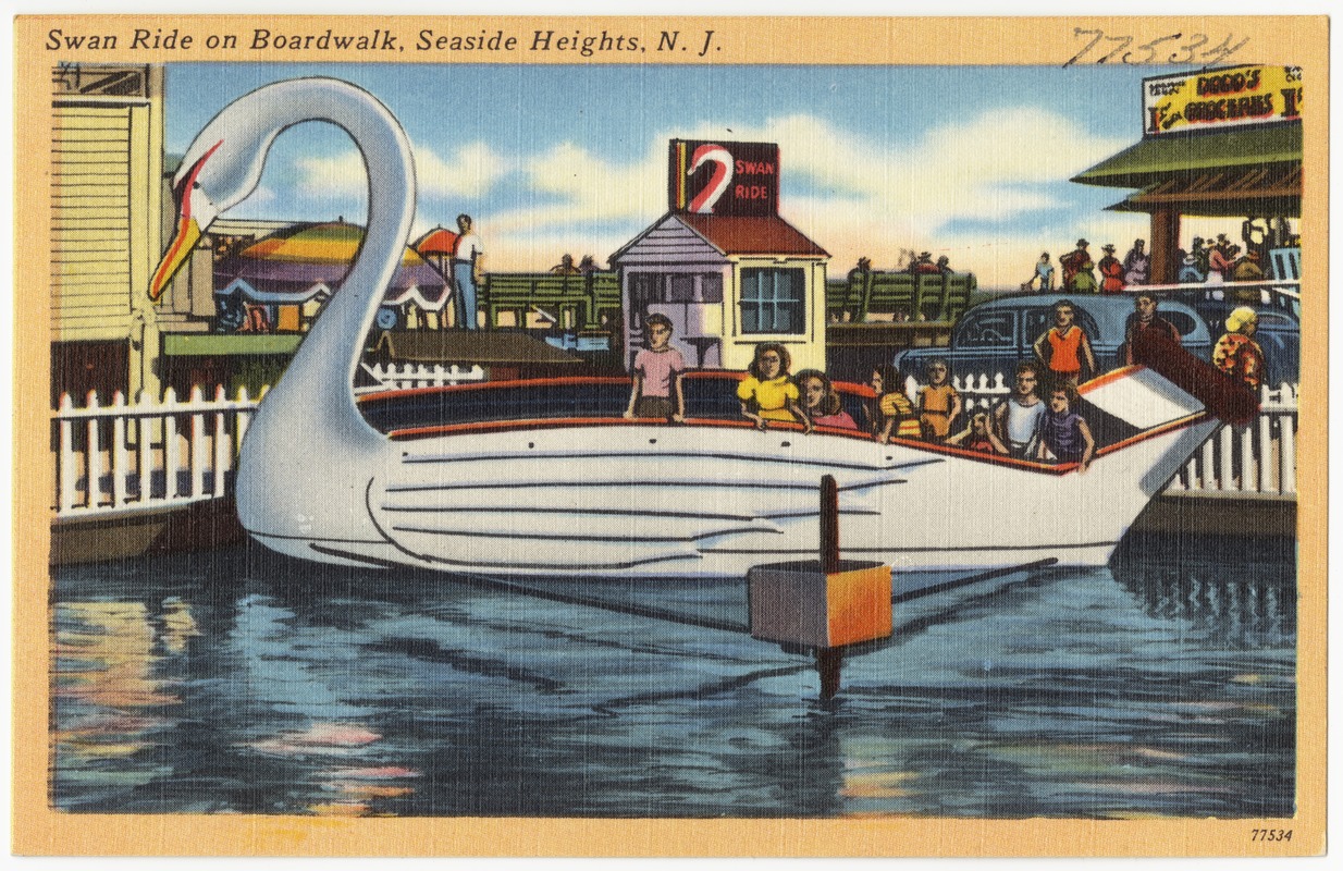 Swan ride on boardwalk, Seaside Heights, N. J. - Digital Commonwealth