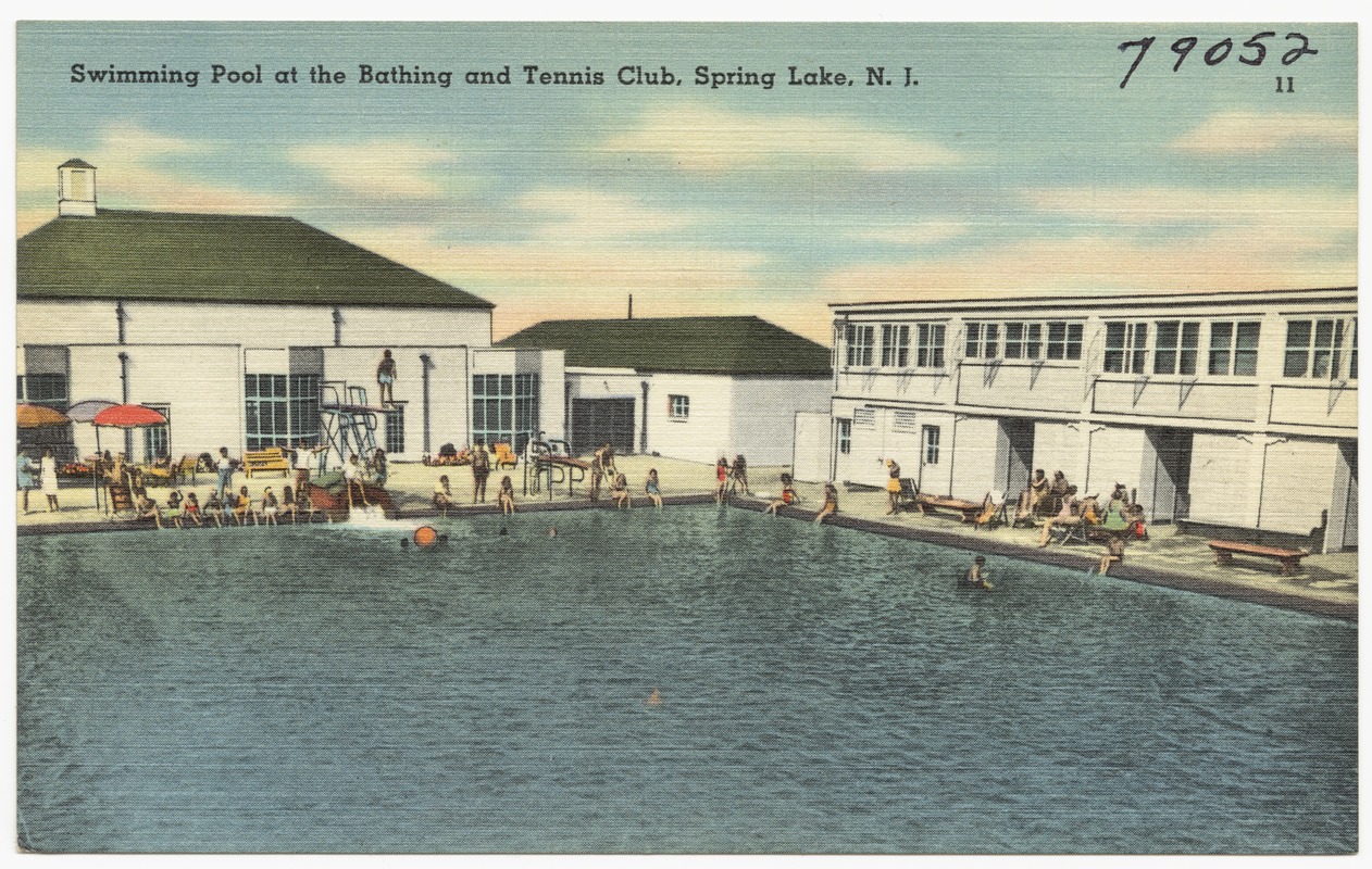 Swimming pool at the Bathing and Tennis Club, Spring Lake, N. J ...
