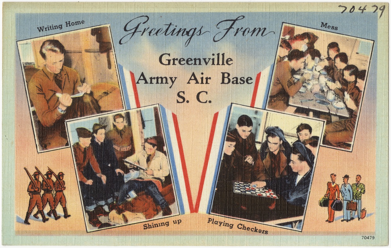 Greetings from Greenville Army Air Base, S. C. - Digital Commonwealth