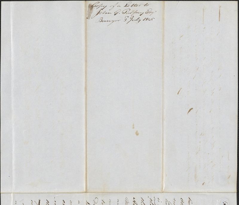 George Coffin to Judge John Palfrey, 3 July 1845 - Digital Commonwealth