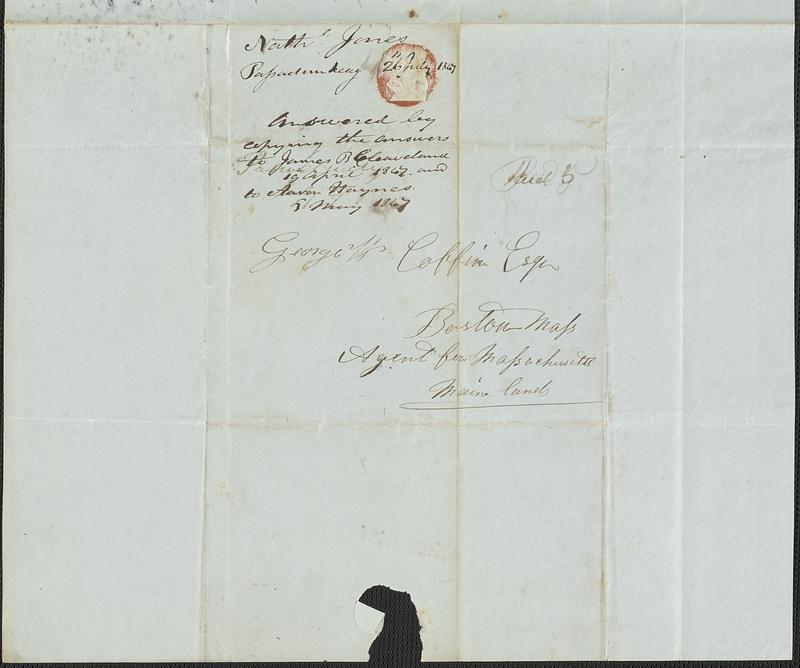 Nathaniel Jones to George Coffin, 26 July 1847 - Digital Commonwealth