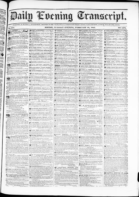 Daily Evening Transcript - Digital Commonwealth