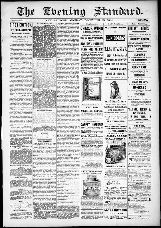 Evening Standard. December 29, 1884 - Digital Commonwealth
