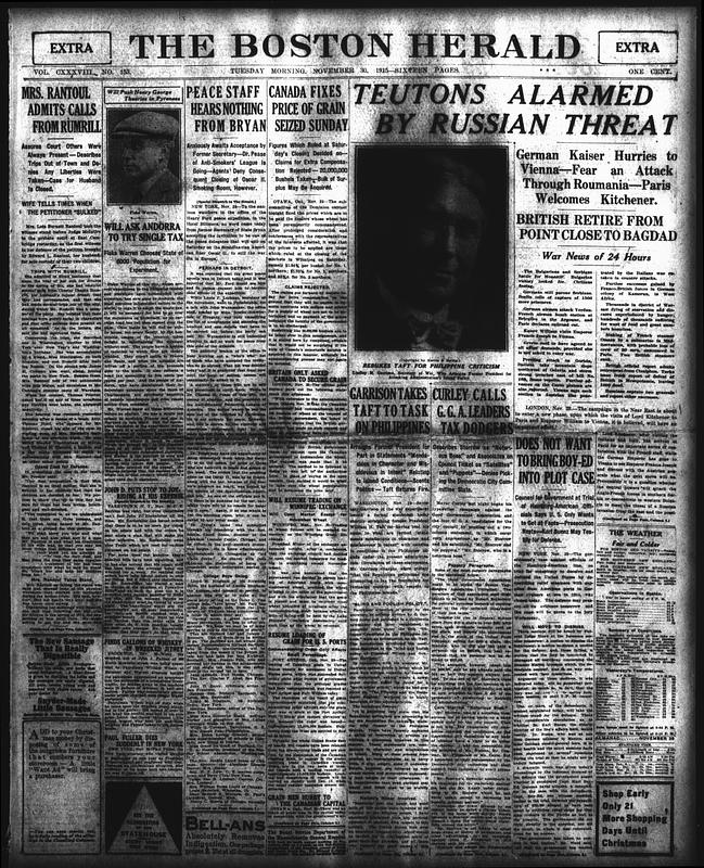 The Boston Herald. November 30, 1915 - Digital Commonwealth