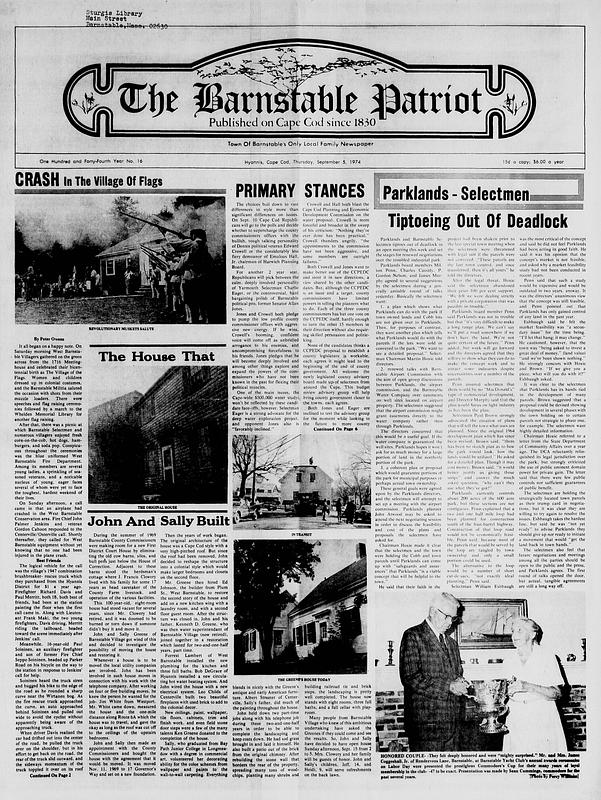 Barnstable Patriot. September 05, 1974 - Digital Commonwealth