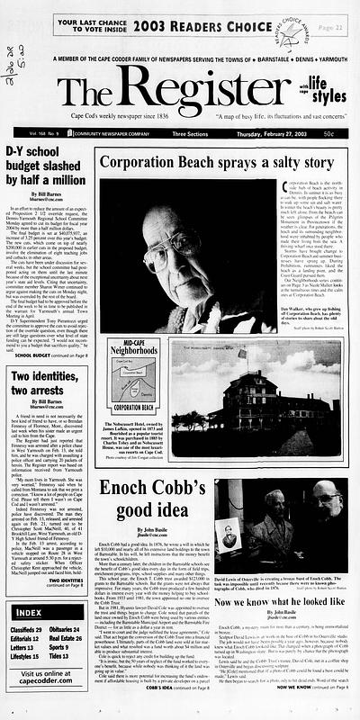 The Register. February 27, 2003 - Digital Commonwealth