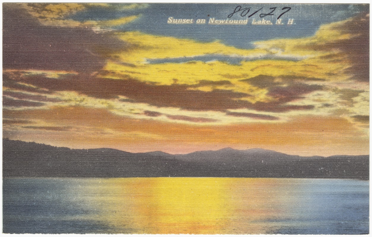 Sunset on Newfound Lake, N.H. - Digital Commonwealth