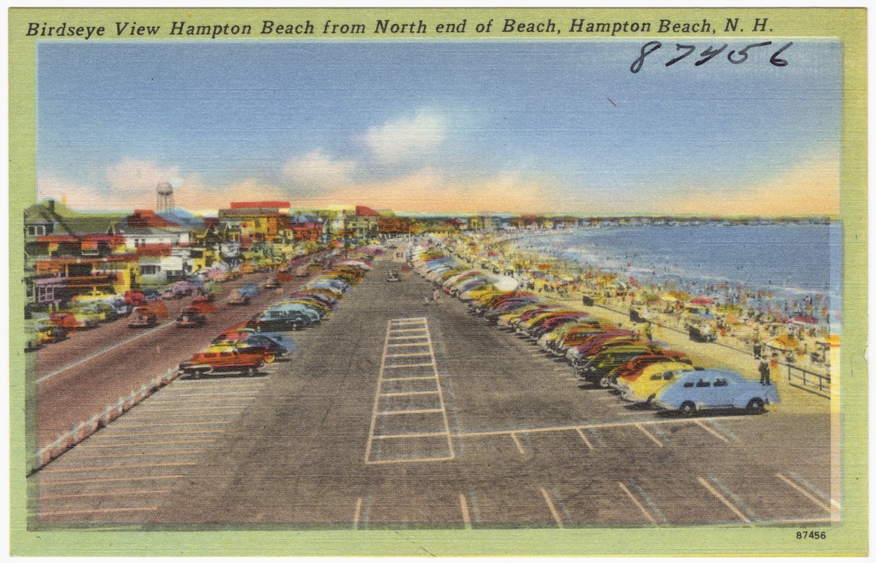 Birdseye view Hampton Beach from north end of beach, Hampton Beach, N.H ...