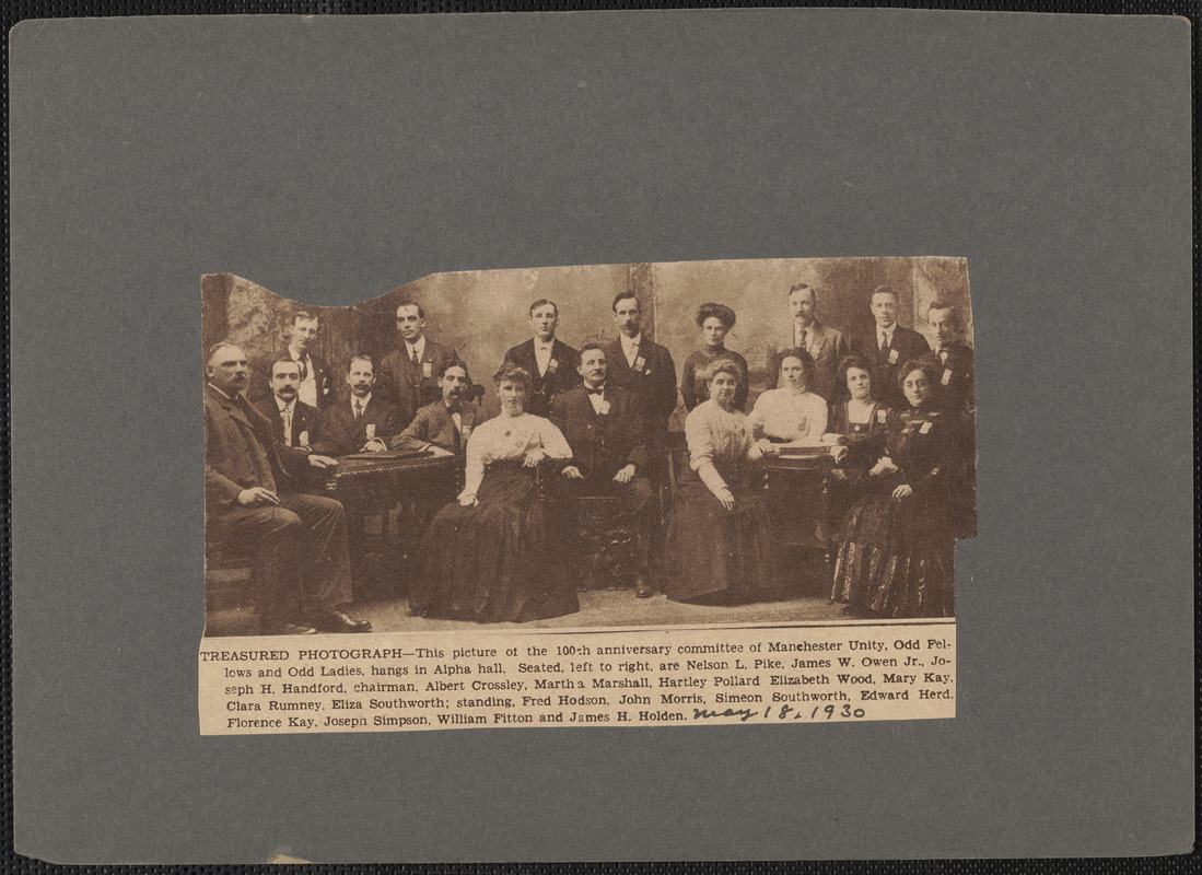 Treasured photograph, this picture of the 100th anniversary committee ...