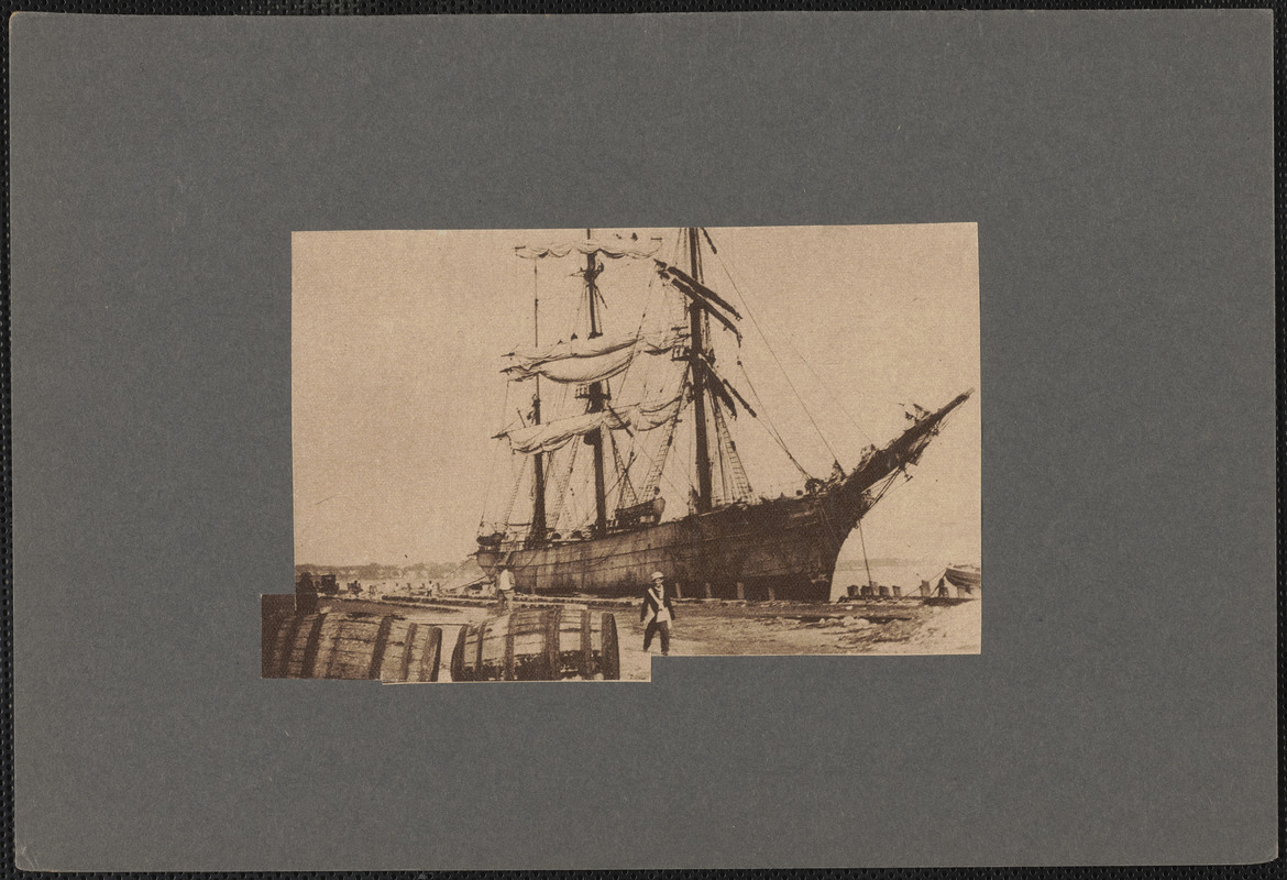 Veteran of many a storm, the Coriolanus, at dock - Digital Commonwealth