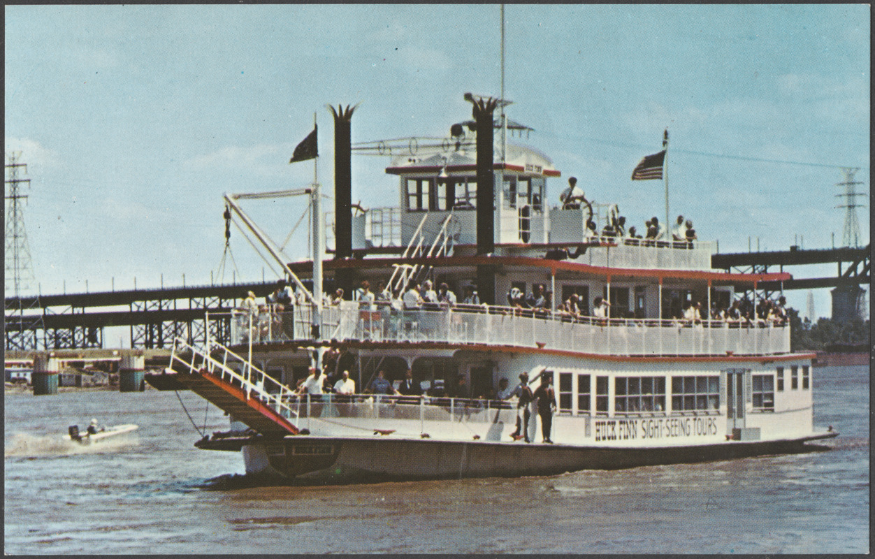 M. V. Huck Finn, operated by Streckfus Steamers, foot of Washington ...