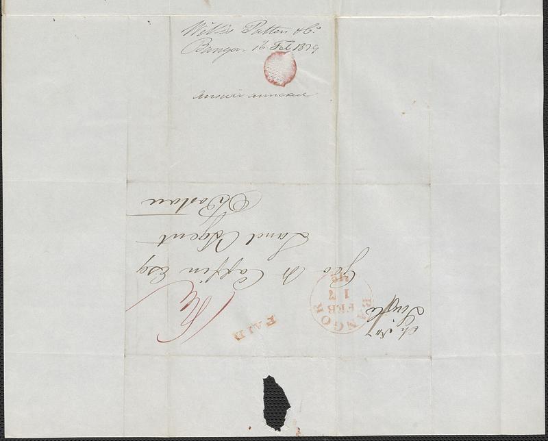 Willis Patten to George Coffin, 16 February 1839 - Digital Commonwealth