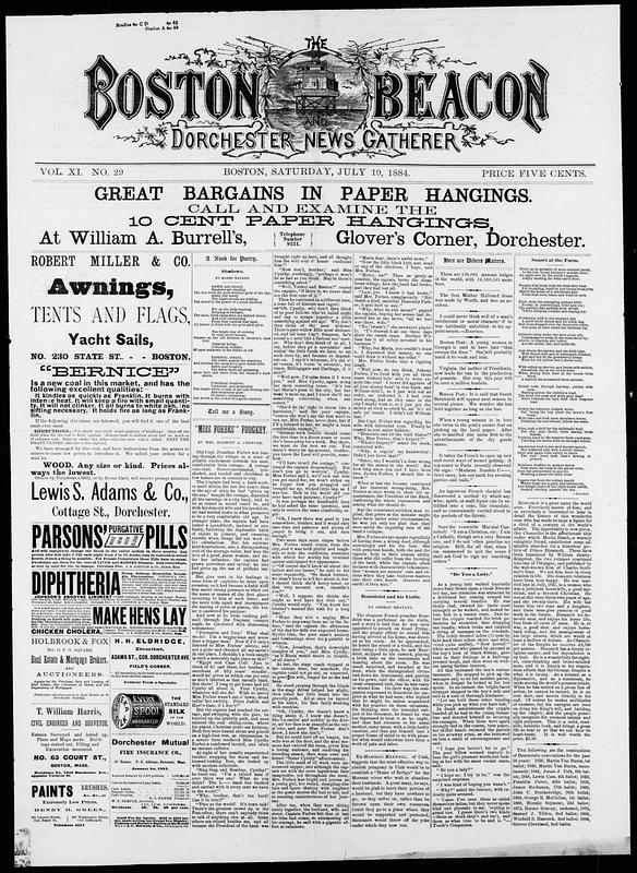The Boston Beacon and Dorchester News Gatherer. July 19, 1884 - Digital ...