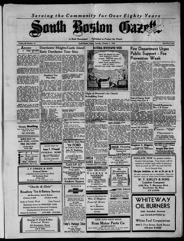 South Boston Gazette. October 01, 1959 - Digital Commonwealth