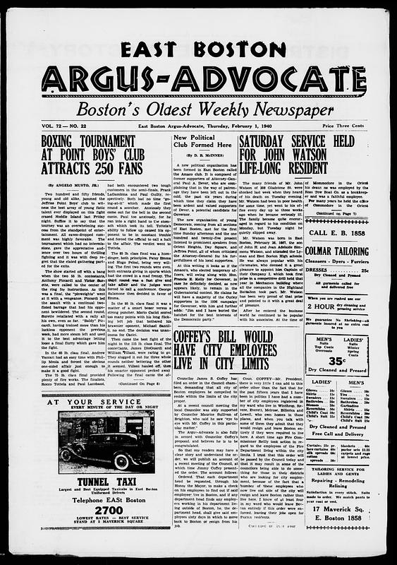 East Boston Argus-Advocate - Digital Commonwealth