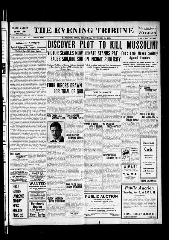 The Evening Tribune. November 05, 1925 - Digital Commonwealth