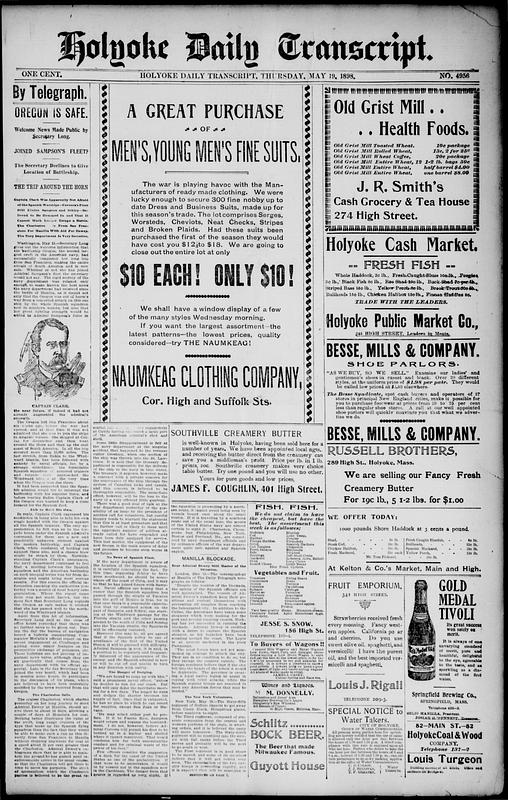 The Holyoke Daily Transcript. May 19, 1898 - Digital Commonwealth