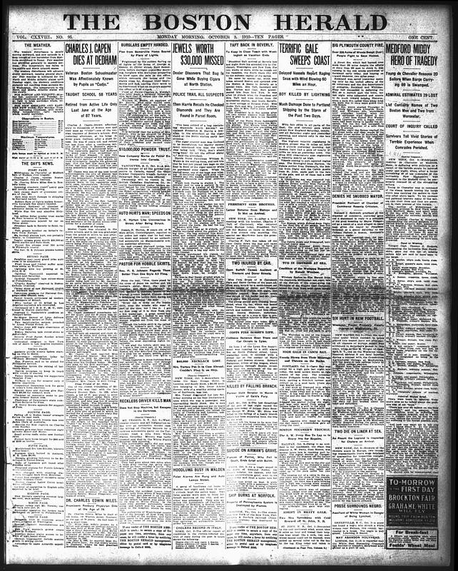 The Boston Herald. October 03, 1910 - Digital Commonwealth