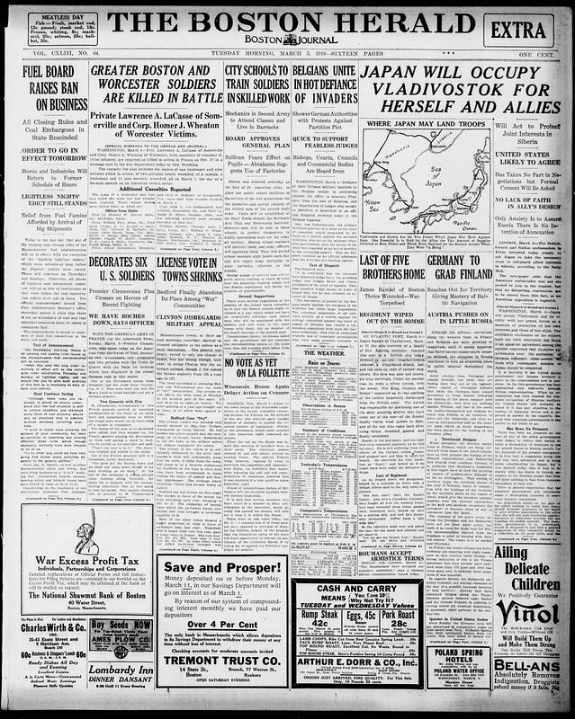 Boston Herald and Boston Journal. March 05, 1918 - Digital Commonwealth
