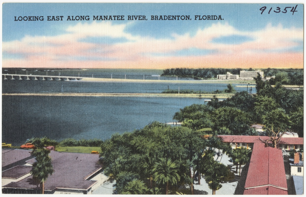 Looking east along Manatee River, Bradenton, Florida - Digital Commonwealth