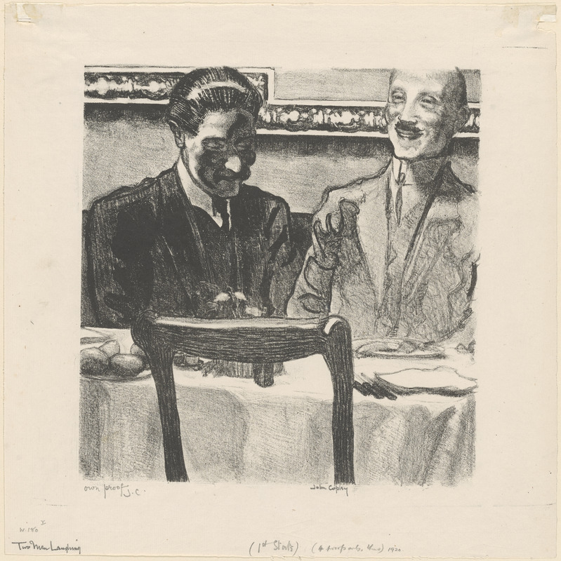 Two men laughing - Digital Commonwealth