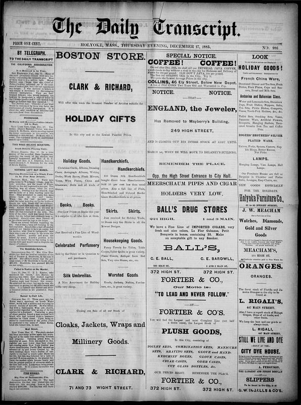 The Daily Transcript. December 17, 1885 - Digital Commonwealth