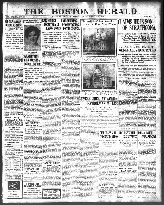 The Boston Herald. January 24, 1914 - Digital Commonwealth