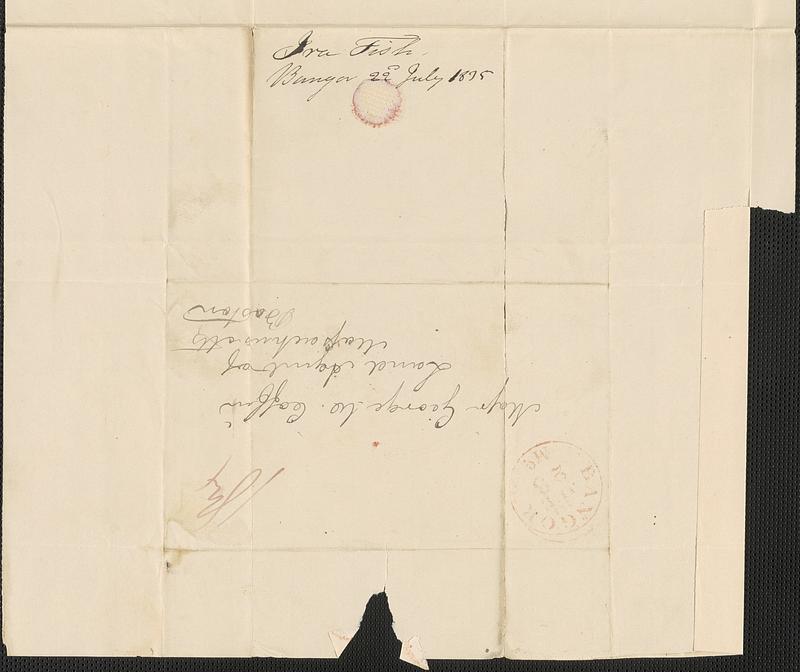 Ira Fish to George Coffin, 22 July 1835 - Digital Commonwealth