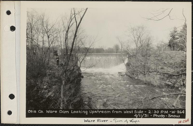 Otis Co., Ware Dam, looking upstream from west side, Ware River, Ware ...