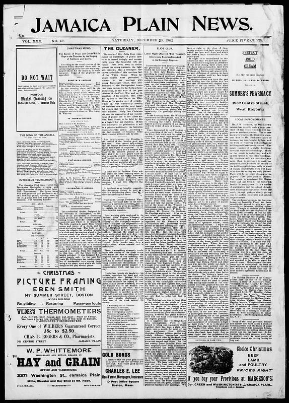 Jamaica Plain News, December 20, 1902 - Digital Commonwealth