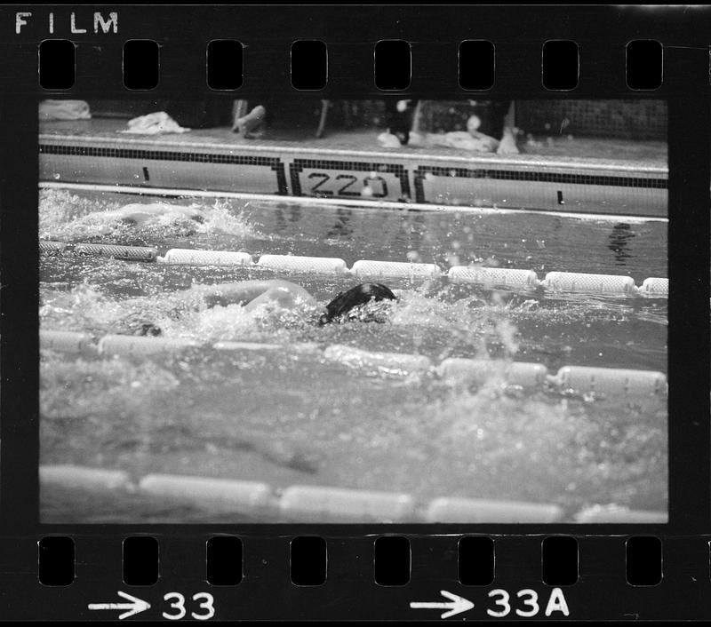Harvard swim team practice, Cambridge - Digital Commonwealth