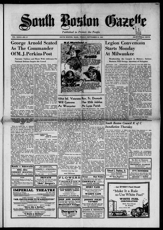 South Boston Gazette, September 12, 1941 - Digital Commonwealth