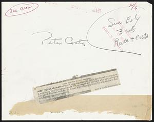 Most Popular Man- Peter Costa was snapped as he distributed his wares ...