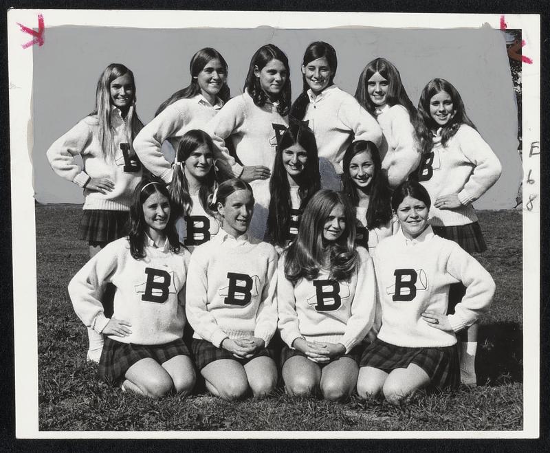 Bedford Cheerleaders- Front, from left, Lori Genetti, Sarah Davis ...