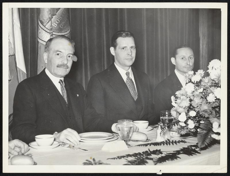 Central figures at Maurice Tobin Mayor's Luncheon. Count Rene nel de ...