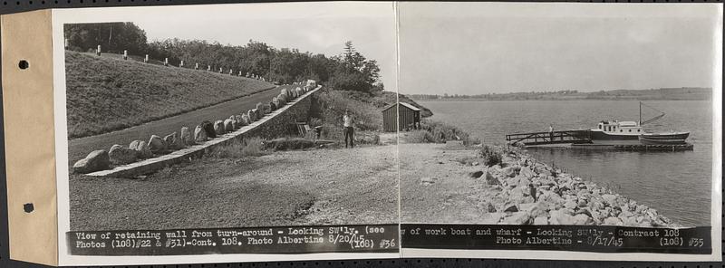 Contract No. 108, Utility Wharves, Quabbin Reservoir, Ware, view of ...
