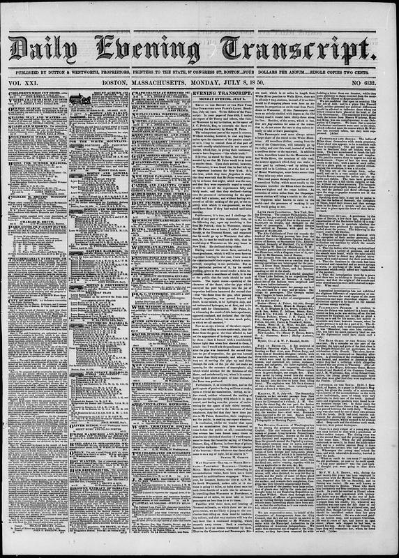 Daily Evening Transcript. July 08, 1850 - Digital Commonwealth
