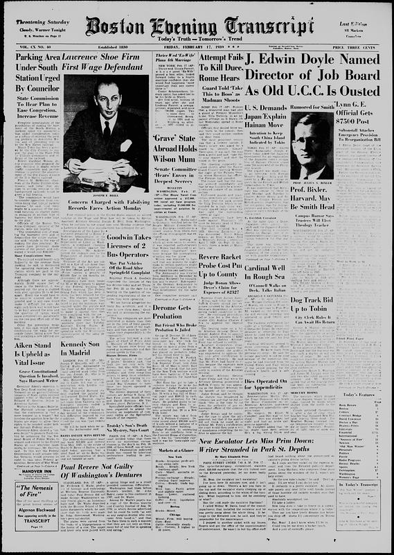 Boston Evening Transcript. February 17, 1939 - Digital Commonwealth