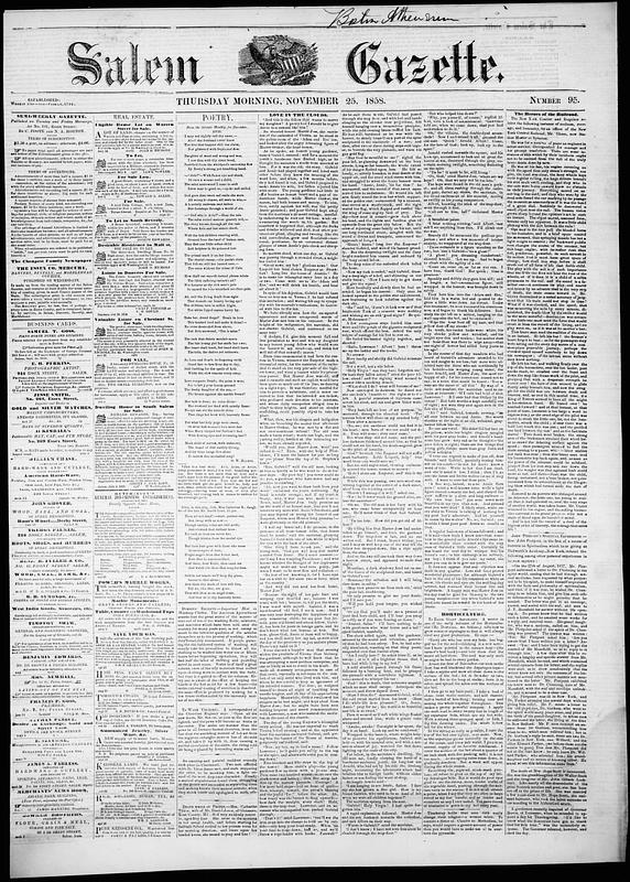 The Salem Gazette. November 25, 1858 - Digital Commonwealth