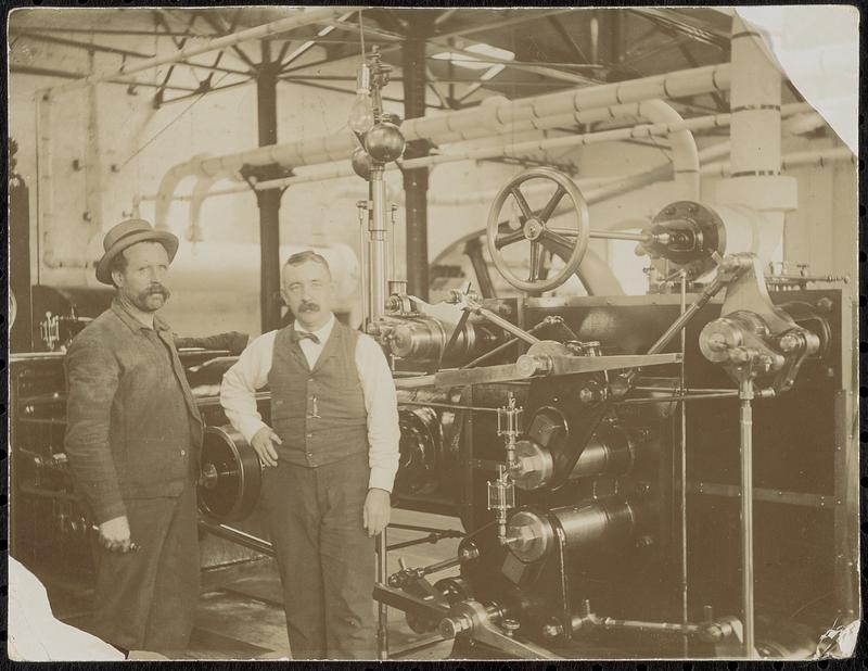 Frank Leighton and machinery - Digital Commonwealth