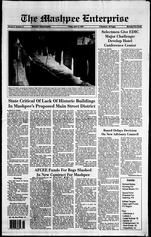 The Mashpee Enterprise. April 13, 2007 - Digital Commonwealth