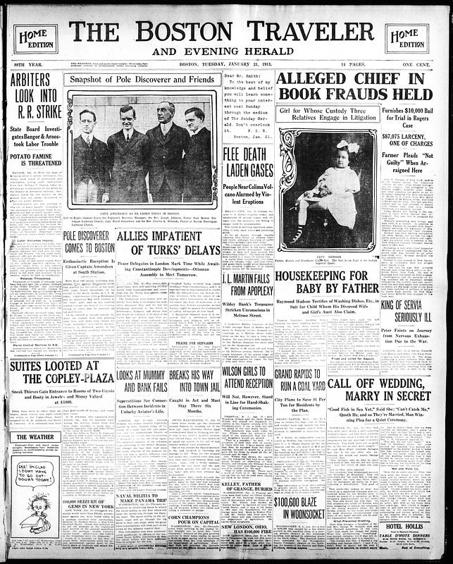 Boston Traveler and Evening Herald. January 21, 1913 - Digital Commonwealth