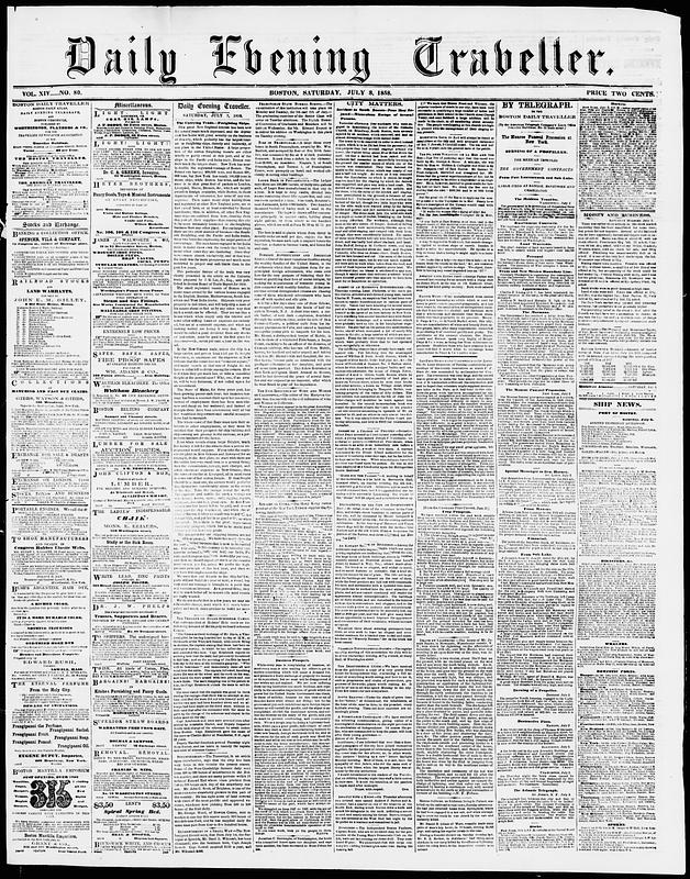 Daily Evening Traveller. July 03, 1858 - Digital Commonwealth